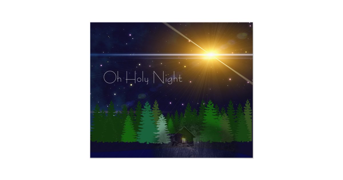 Oh Holy Night - Star of Bethlehem on a Photo Print | Zazzle