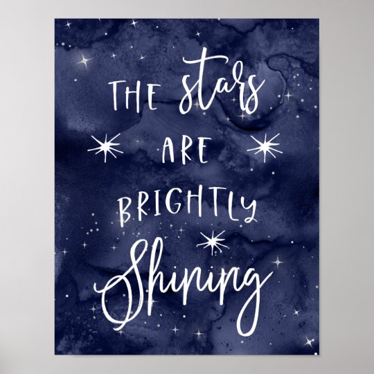 Oh Holy Night | Stars at Christmas Poster | Zazzle.com