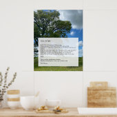 Oh Me! Oh Life! Walt Whitman Poem, Tree & Blue Sky Poster | Zazzle