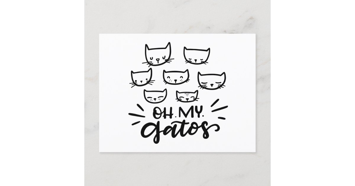 Oh My Gatos Postcard | Zazzle