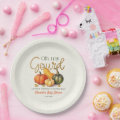 Oh My Gourd Little Pumpkin Baby Shower Paper Plates | Zazzle