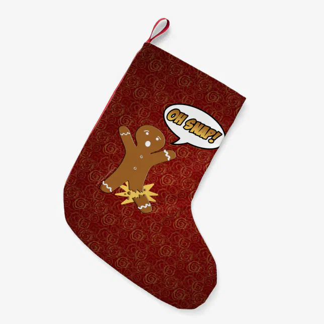 Oh Snap Funny Christmas Gingerbread Man Broken Leg Small Christmas ...