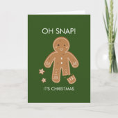 Oh Snap Gingerbread Men Holiday Greeting Card | Zazzle