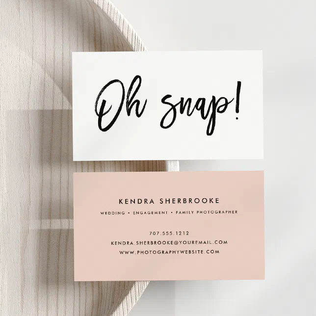 Oh Snap | Photographer Business Card | Zazzle