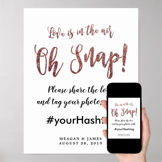 oh snap share the love wedding sign | Zazzle