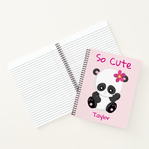 Oh So Cute Panda Bear Notebook | Zazzle