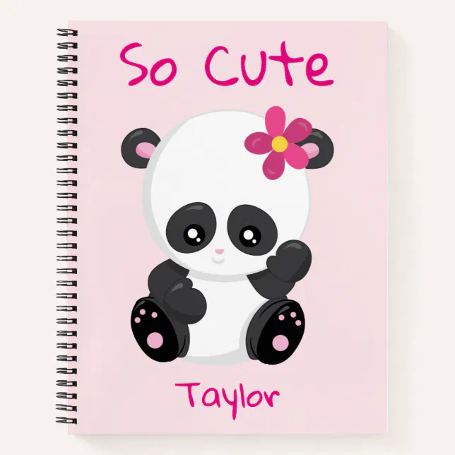 Oh So Cute Panda Bear Notebook | Zazzle