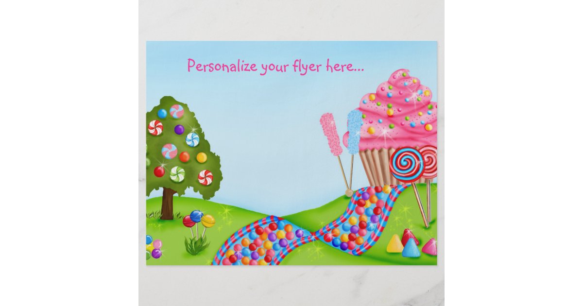 Oh Sweet Candyland Flyer / Letterhead | Zazzle
