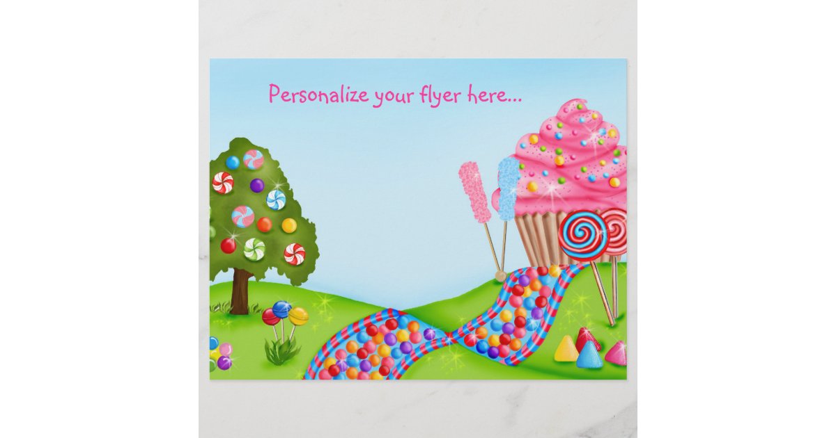 Oh Sweet Candyland Flyer / Letterhead | Zazzle
