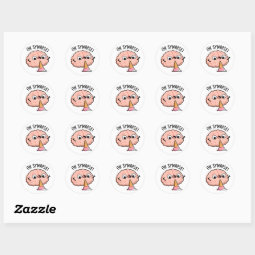 Oh Synapse Funny Brain Pun Classic Round Sticker | Zazzle