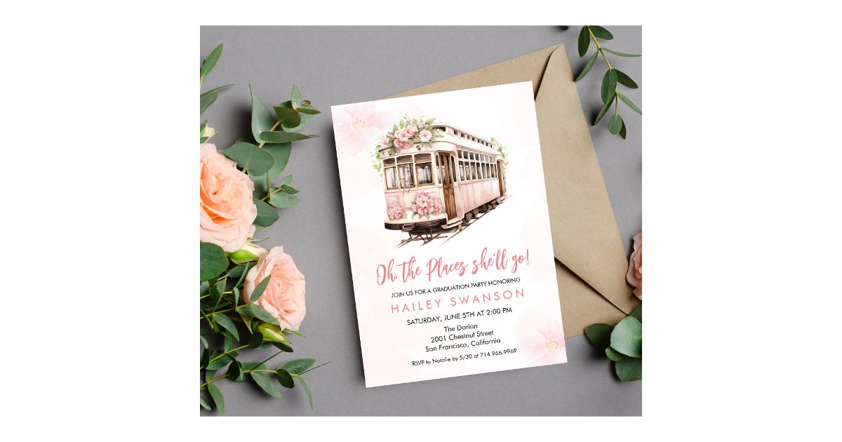 Oh the Places She'll Go Invitation | Zazzle