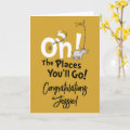 Oh, The Places You'll Go! Retro Gold Graduation Card | Zazzle