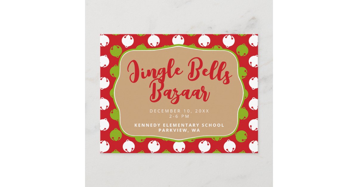 Oh What Fun! Christmas bells postcard | Zazzle