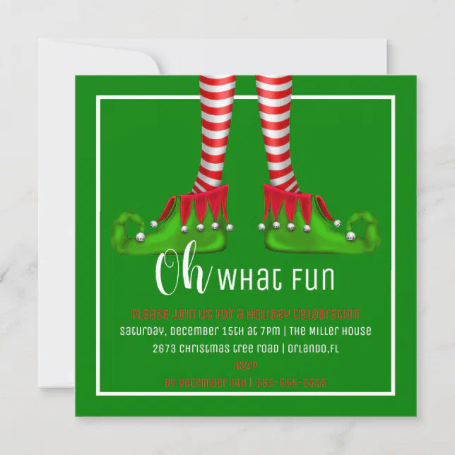 Oh, What Fun Christmas Party Invitation | Zazzle