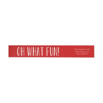 Oh What Fun! | Holiday Return Address Labels | Zazzle