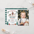 Oh What Fun Santa Claus Christmas Birthday Photo Invitation | Zazzle