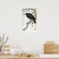 Ohara Koson A Crow and the Full Moon Poster | Zazzle