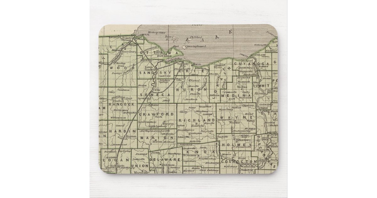 Ohio Atlas Map Mouse Pad | Zazzle
