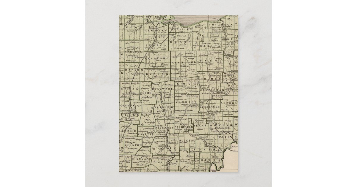 Ohio Atlas Map Postcard | Zazzle