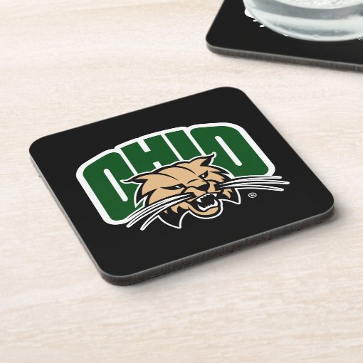 Ohio Bobcat Logo Beverage Coaster | Zazzle