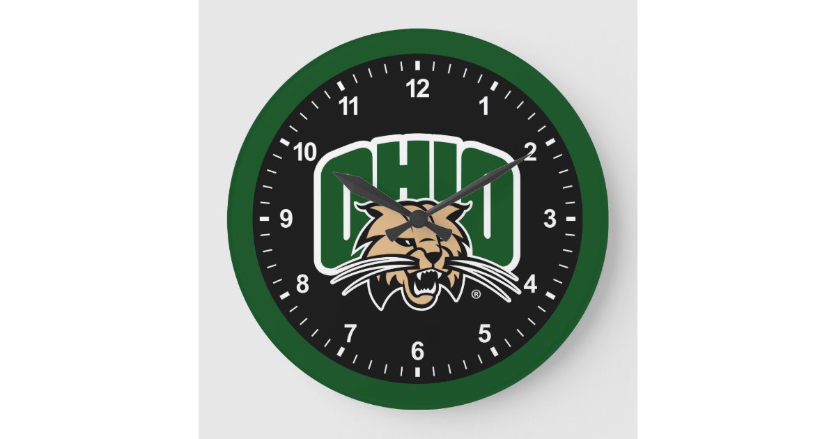 Ohio Bobcat Logo Large Clock | Zazzle