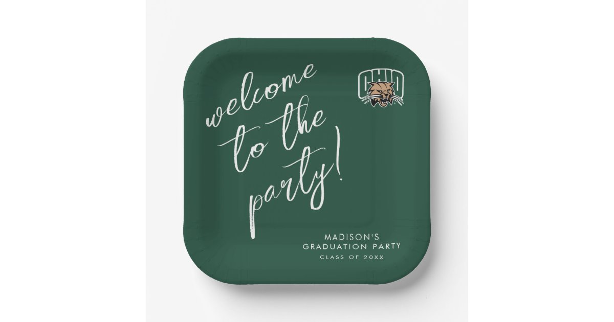 Ohio Bobcats Logo | Ohio University Graduation Paper Plates | Zazzle