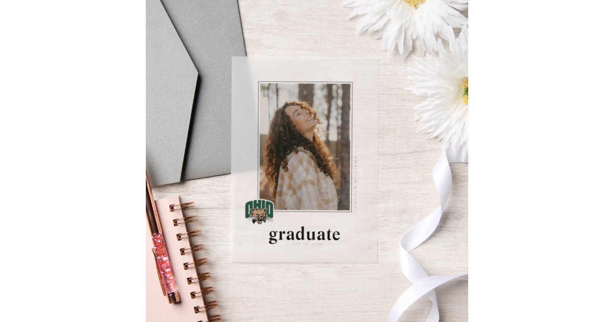 Ohio Bobcats Logo | Ohio University Graduation Vellum Invitations | Zazzle