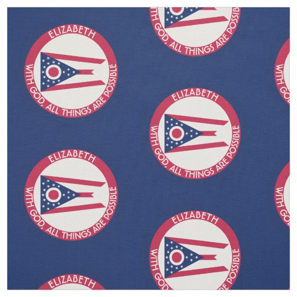 Ohio Flag State Flag Fabric | Zazzle.com
