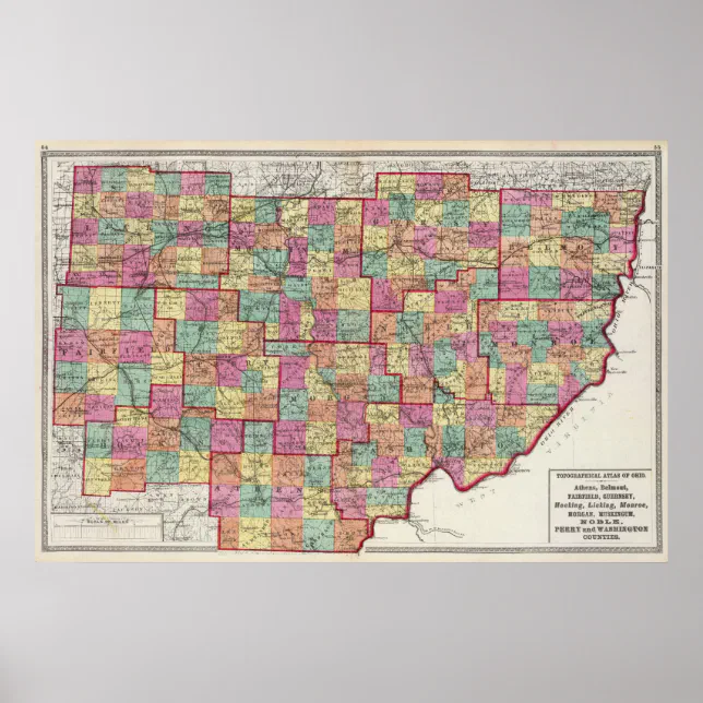 Ohio Counties Poster | Zazzle