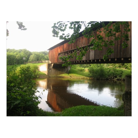 Ohio Covered Bridge and Stream Postcard | Zazzle.com