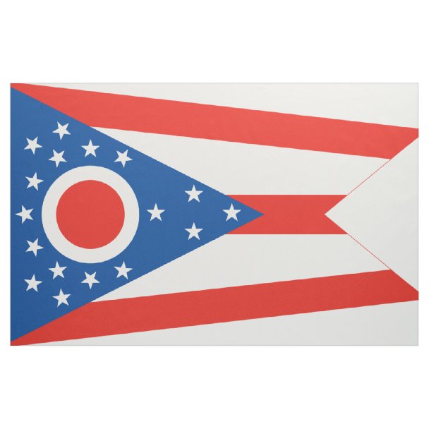 Ohio Flag State Flag Fabric | Zazzle