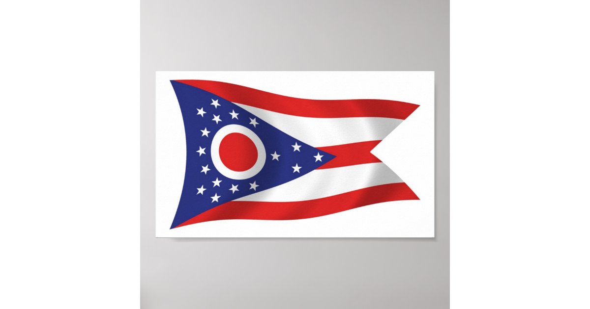 Ohio Flag Poster Print | Zazzle