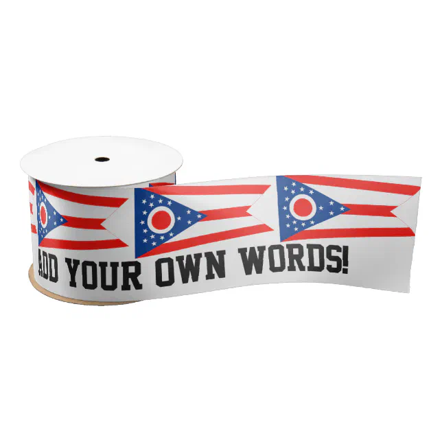 Ohio Flag State Flag Satin Ribbon | Zazzle