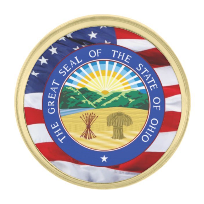 Ohio Great Seal Lapel Pin | Zazzle.com