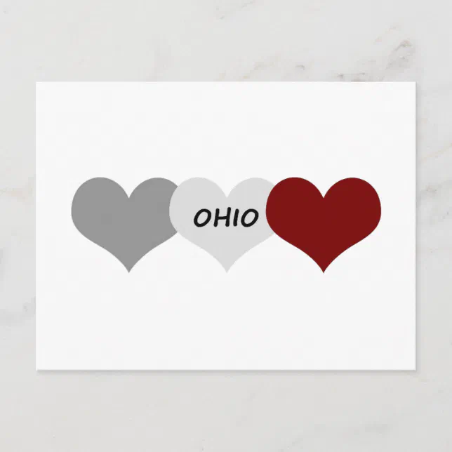 Ohio Heart Postcard | Zazzle