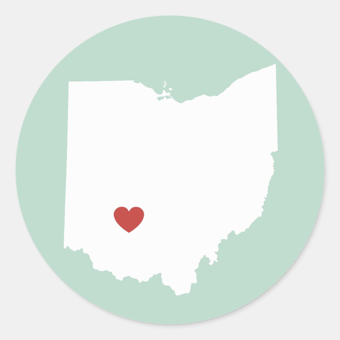 Ohio Love - Customizable Sticker | Zazzle