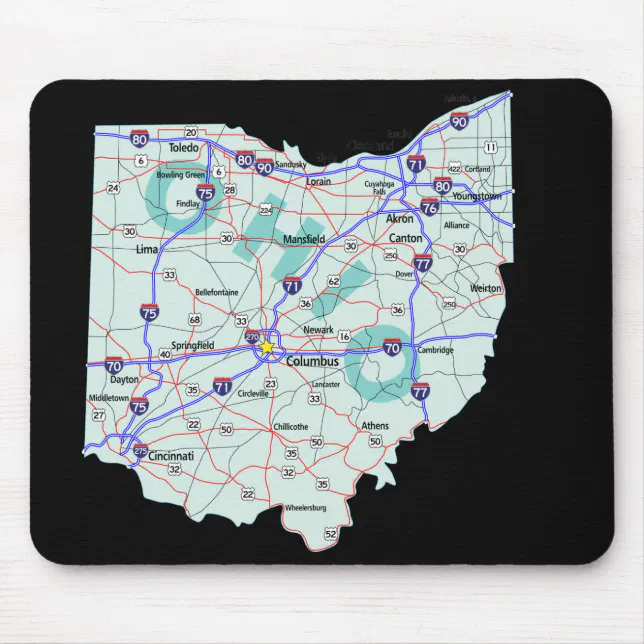 Ohio Map Mousepad | Zazzle