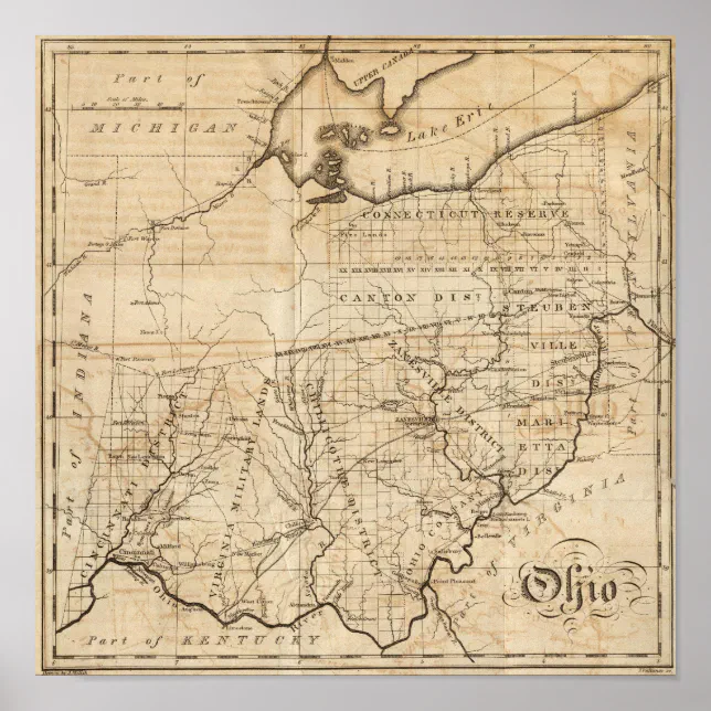 Ohio Map Poster | Zazzle