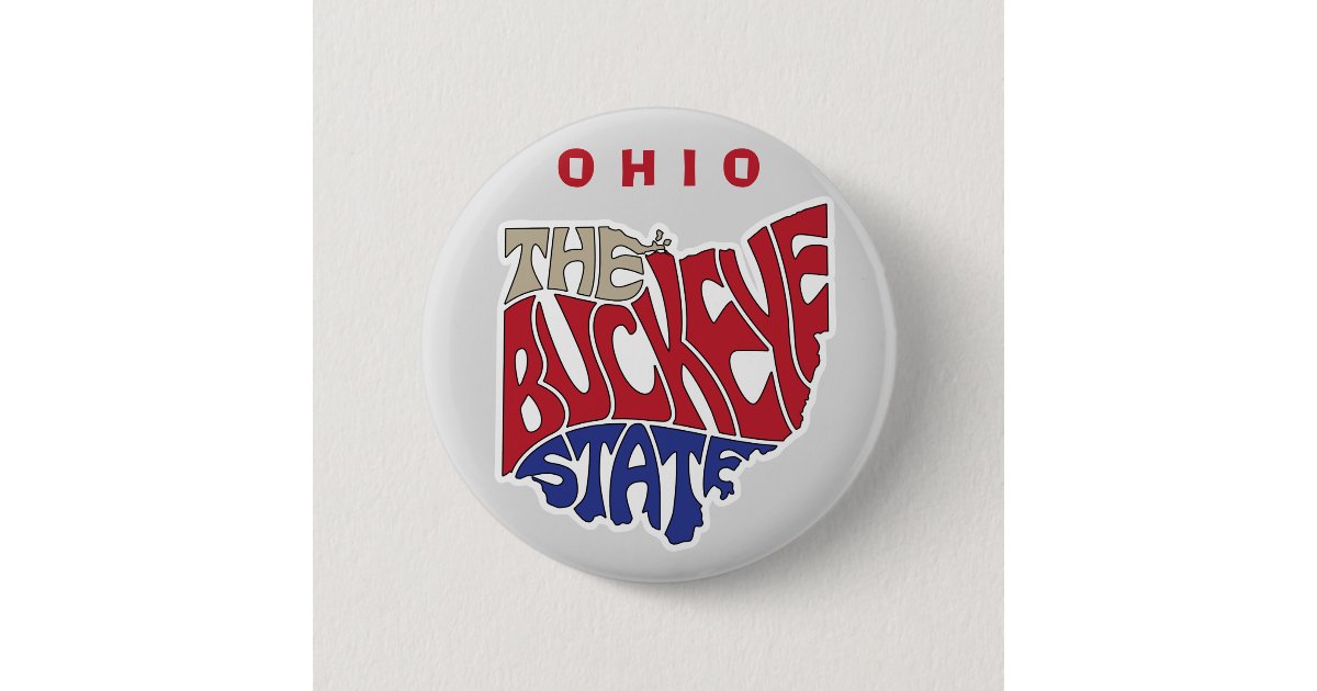 Ohio Nickname Word Art Button | Zazzle