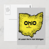 Ohio OH States Motto ~ At Least We're Not Michigan Postcard | Zazzle