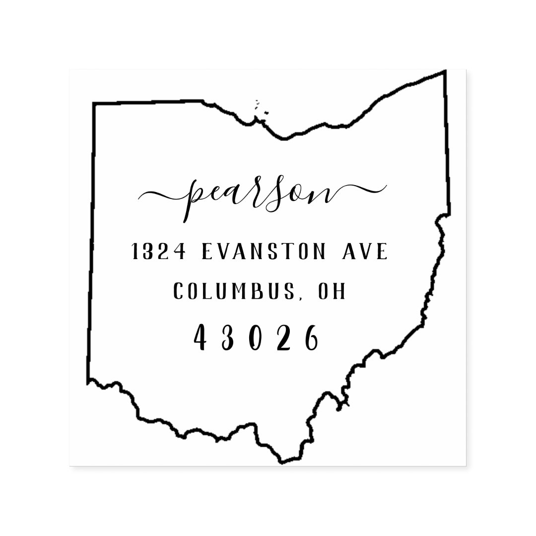 Ohio Return Address Stamp Self-Inking | Zazzle