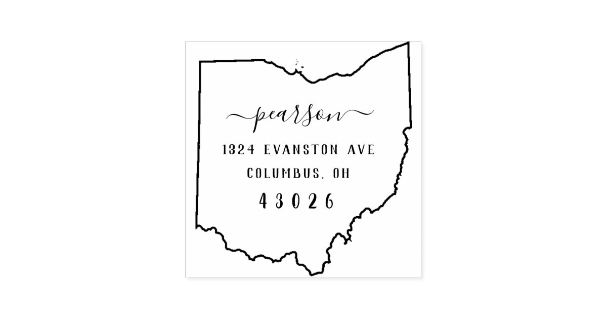 Ohio Return Address Stamp Self-Inking | Zazzle