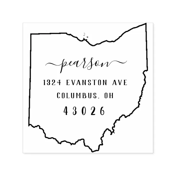 Ohio Return Address Stamp Self-Inking | Zazzle
