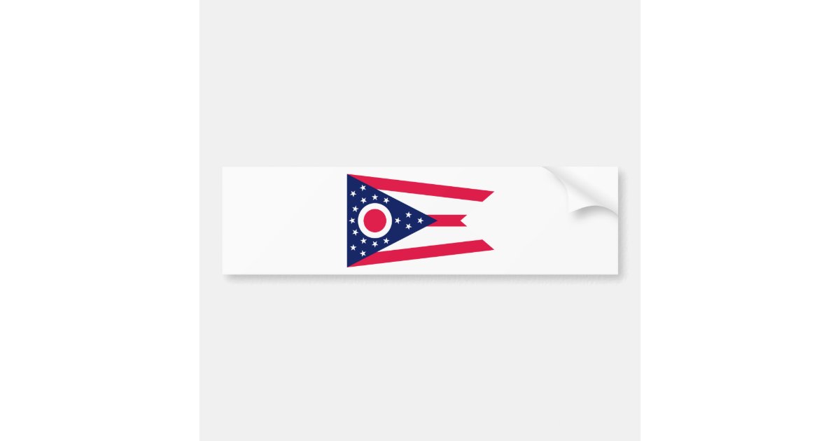 Ohio State Flag Design Bumper Sticker | Zazzle