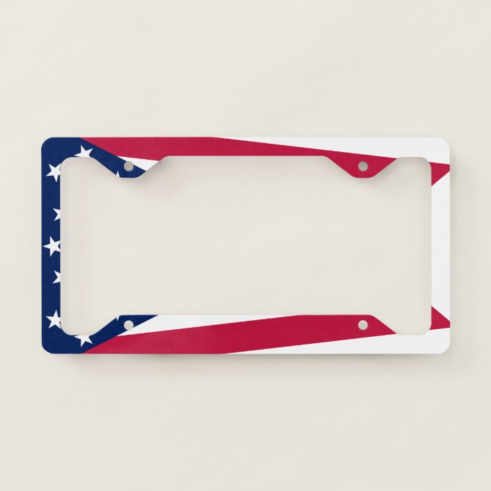 Ohio state flag patriotic license plate frame | Zazzle.com