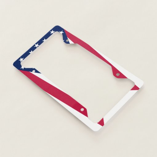 Ohio state flag patriotic license plate frame | Zazzle