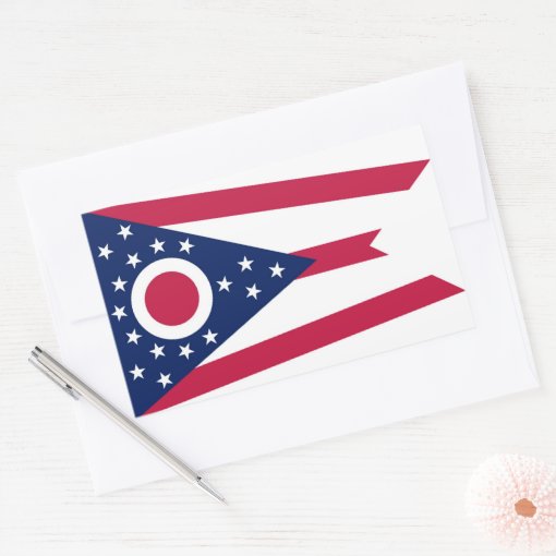Ohio State flag Rectangular Sticker | Zazzle