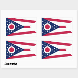Ohio State flag Rectangular Sticker | Zazzle