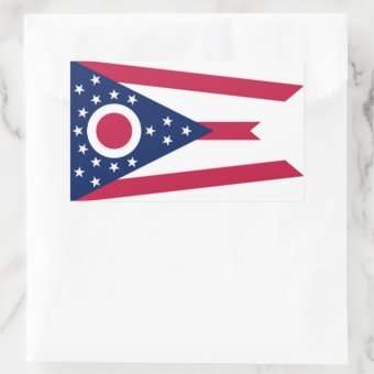 Ohio State flag Rectangular Sticker | Zazzle