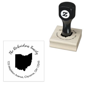 Ohio state return address rubber stamp | Zazzle